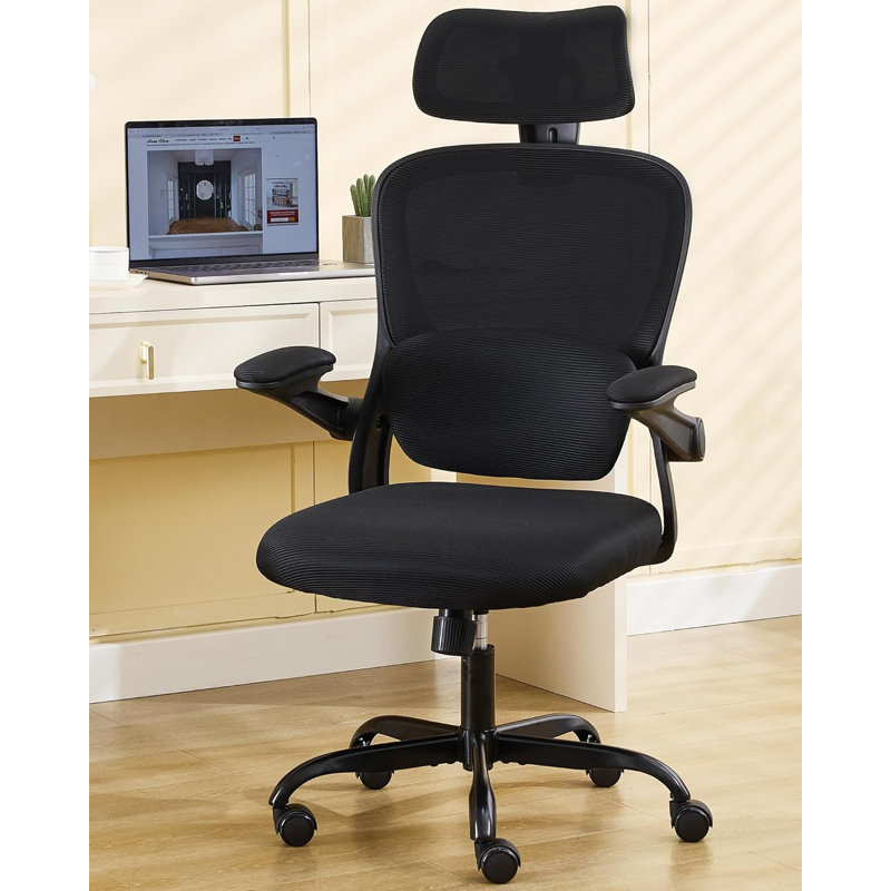 Ergonomic Office Chair With Tilt Lock Home Office Desk Chair With Auto Lumbar Support High Back Mesh Desk Chair With Adjustable Headrest